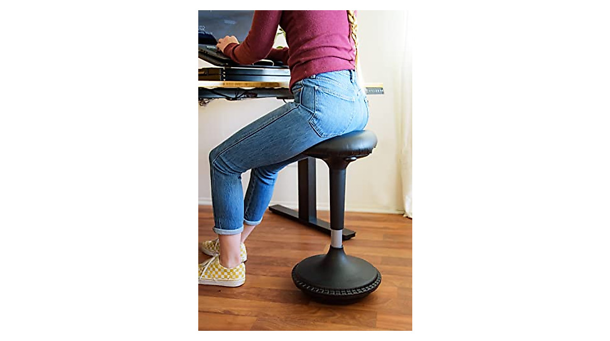 Wobble Stool Standing Desk Chair - Adjustable & Active Sitting
