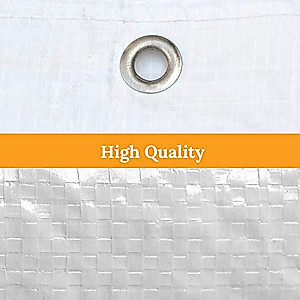 BenefitUSA 10'x20' Carport Replacement Top Cover for Garage Shelter with Cable Ties, White (Frame Not Included)