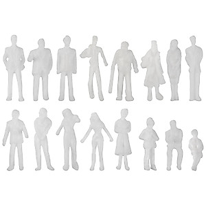DS. DISTINCTIVE STYLE Unpainted Figures 1:100 Scale 100 Pieces Assorted Poses Miniature People for Architectural Layout Project Bonsai Decor