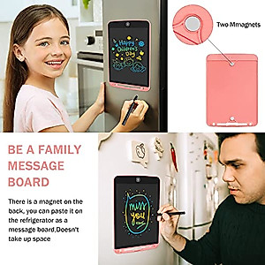 LCD Writing Tablet 10 Inch Toddler Doodle Board,Colorful Drawing Tablets,Electronic Writing Pads, Educational and Birthday Gifts for 3 4 5 6 7 Years Old Girls Boys and Kids (Pink)