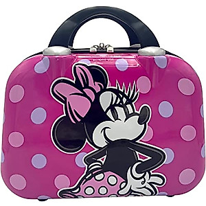 Fast Forward Kid’s Licensed Hard-Side 20” Spinner Luggage Carry-On Suitcase and Beauty Case Set (Minnie Mouse)