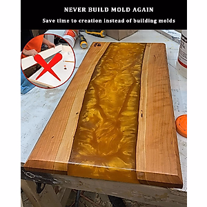 Kalinta No Seal Reusable Epoxy Mold, 31.5x19.5x3 Inches Large Resin Mold for River Table, Cutting Board, River Coffee Table, Resin Art, DIY Art Home Decoration