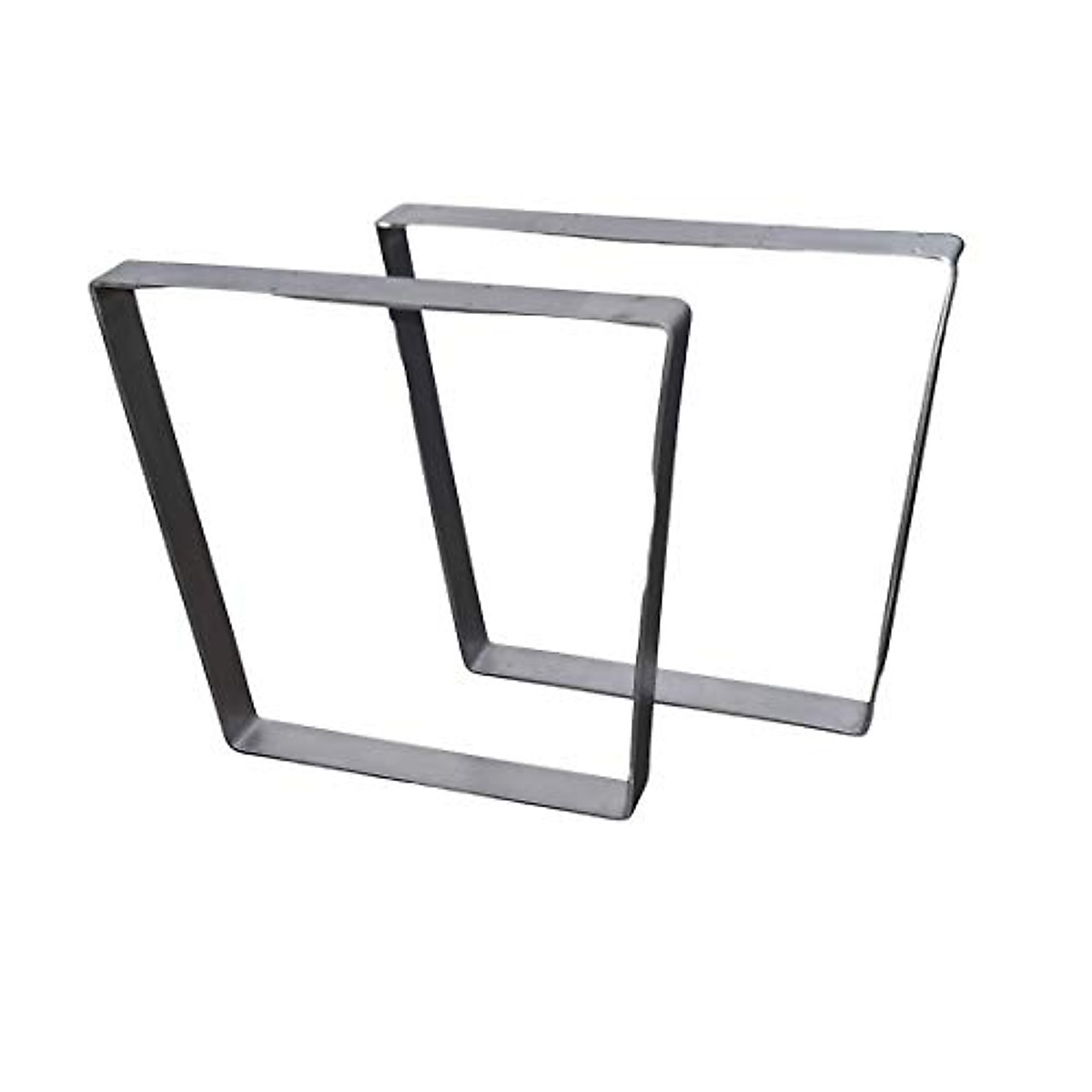 Brushed Stainless Table Legs, Bent Trapezoid Style - Any Size