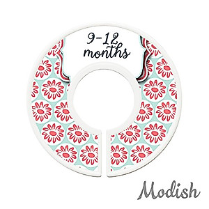Modish Labels Baby Clothes Size Dividers, Baby Closet Organizers, Size Dividers, Baby Closet Organizers, Closet Dividers, Clothes Organizer, Nursery Décor, Girl, Flowers, Shabby Chic (Baby)