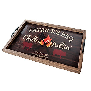 Personalized grilling tray-BBQ serving tray-Father's Day gift