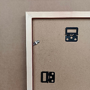 ZXT-parts 8x12 Picture Frame Red. Solid Wood, 2 Acrylic Panels (not Glass), 1 Piece of Copper Paper (Black and White), can Display Works of Art, Photos, etc. Wall hanging.1 Pack.