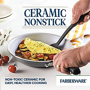 Farberware EcoAdvantage Ceramic Nonstick Cookware/Pots and Pans Set, 13 Piece - Gray