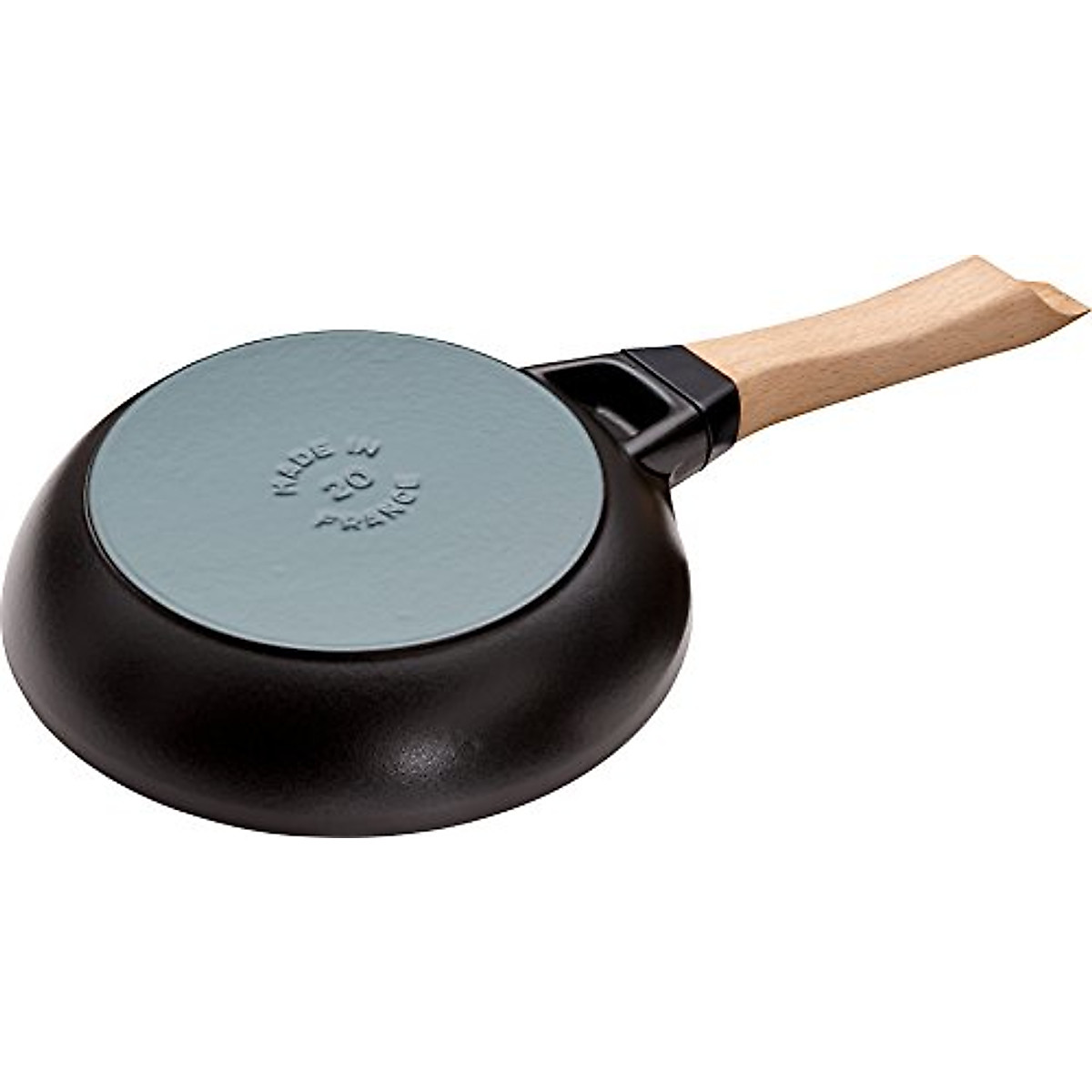 STAUB Frying Pan with Wooden Handle Diameter 20 cm,Black