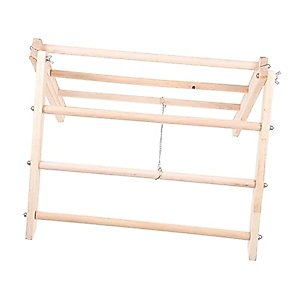 LIFKICH 1pc Perch Trainning Funny Parakeets Conures Toy Birdcage Rod Portable Balancing Safe Playpen Bar Rest Branch Ladder Rooster Platform Standing Folding Play Pet Chicken Exercise
