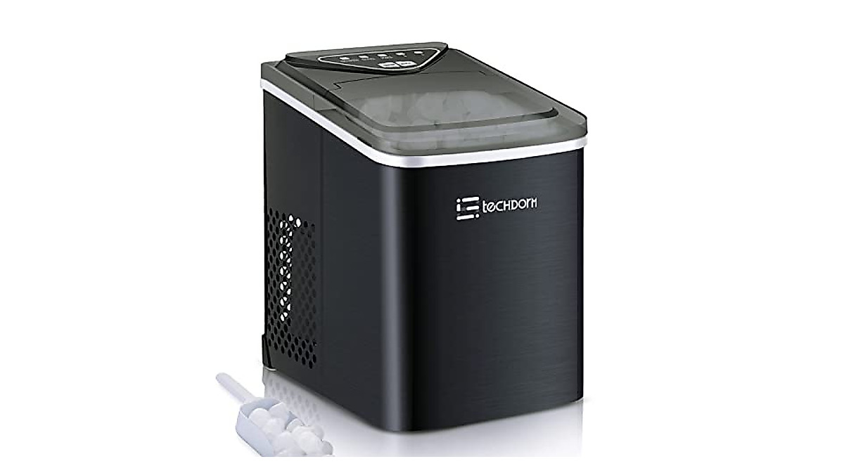 Techdorm Ice Maker Machine for Countertop - Fast Bullet Ice in 8 Min