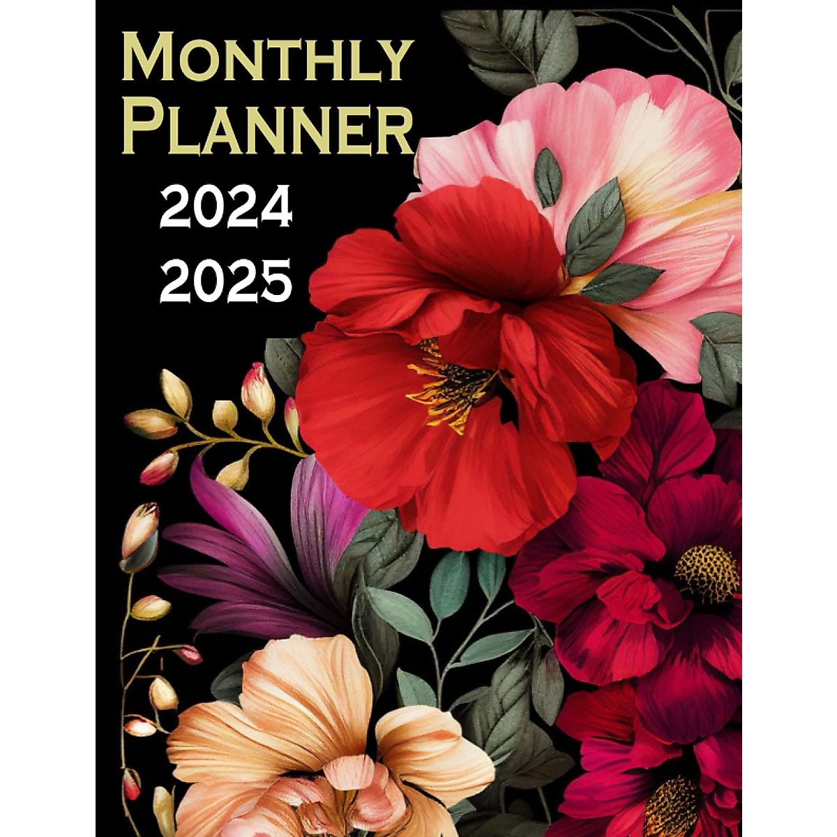 2024-2025 Monthly Planner: Plan Your Way to Success with Our Large Floral Two-Year Agenda Organizer Diary | 24 Months from January 2024 to December 2025 |