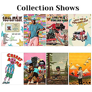 Babymiu Tyler The Singer Wall Poster 8-Pack 11.5" x 16.5",Singer Hip Hop Merch Party Unframed Version HD Printing Poster for Room Club Wall Art Decor.