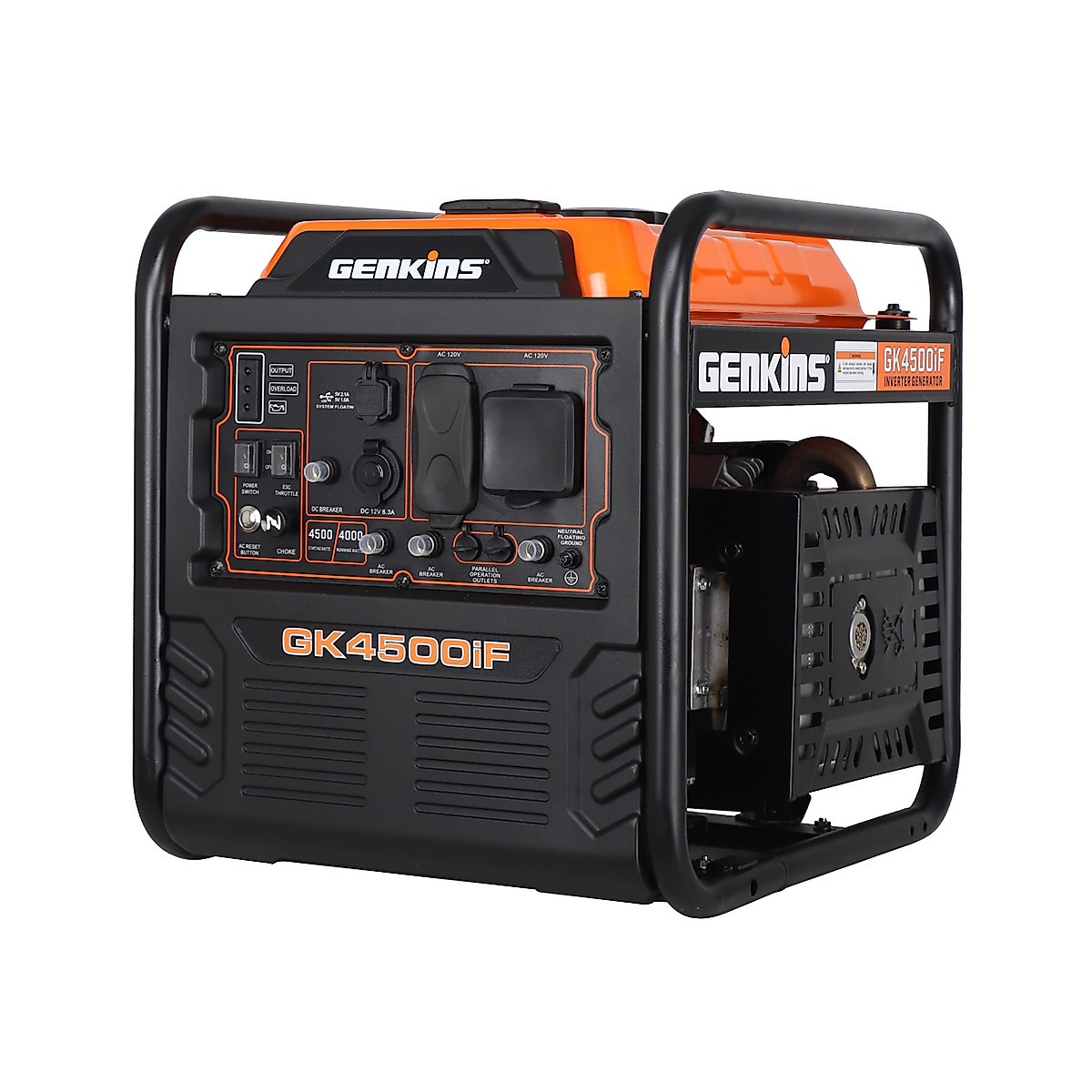 Genkins 4500 Watt Open Frame Inverter Generator 30 Amp Pure Sine Wave