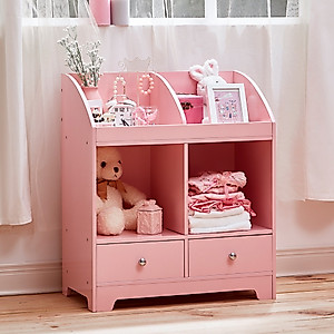 Teamson Kids - Windsor Wooden Cubby Storage - Pink