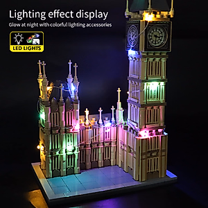 FEIDAMA Big Ben Building Set Model Kit with Lighting and Real Clocks, Architecture London World Famous Architectural Model Toys Gift for Kids and Adults(815pcs)