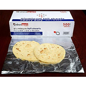 Daxwell Aluminum Heavy Duty Foil Interfolded Pop-Up Sheets, 12" x 10.75", J10003028 (3,000; 6 Boxes of 500)