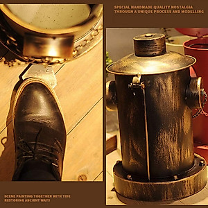 BYDEADY Fire Hydrant Trash Can for Dogs to Pee on, Retro Pedal Trash Ca,Fire Hydrant Garbage Can with Inner Bucket, Outdoor Trash Can for Patio, Large Capacity Indoor Waste Bins, blue