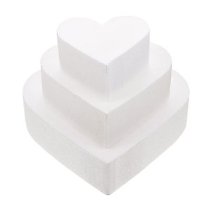 Abaodam 3pcs Bubble Cake Cupcakes Rotating Cake Stand Cake Decorating Cilindros para Fiestas Redondos Blancos Cake Shape Molds Gummy Molds Dummy Accessories to Rotate Wedding White Foam