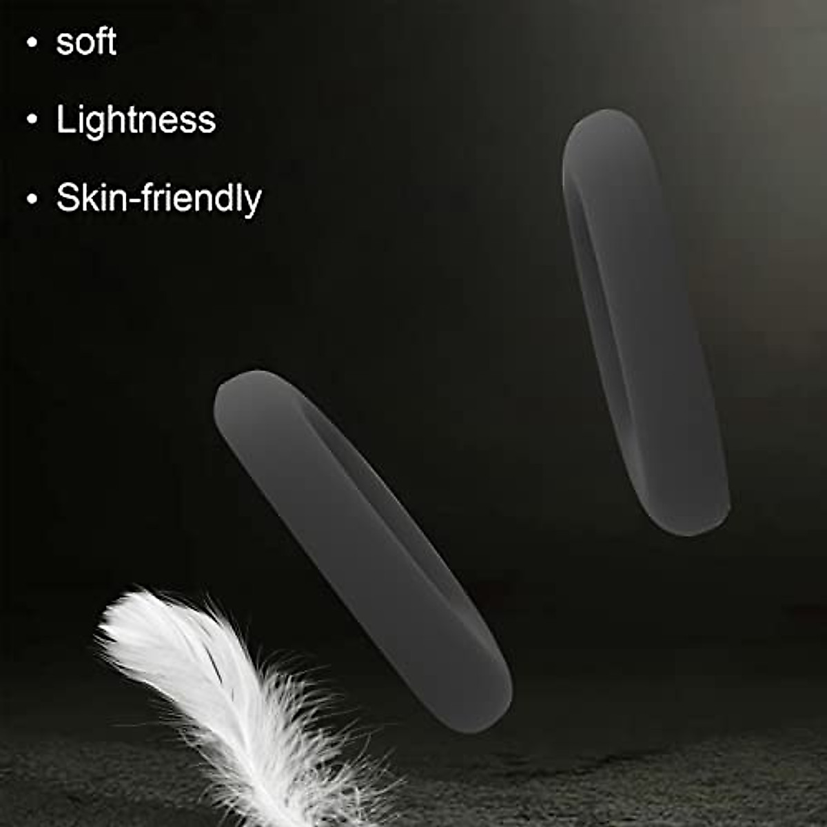 Replacement Soft Silicone Earpads Internal Ear Pads Cushions Protectors Covers Accessories Compatible with Apple AirPods Max Headphones (Black)