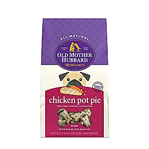 Old Mother Hubbard Mini Classic Chicken Pot Pie Biscuits Baked Dog Treats, 20 oz. (635193)