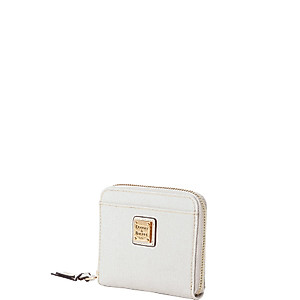 Dooney & Bourke Wallet, Saffiano Small Zip Around Wallet - Off White