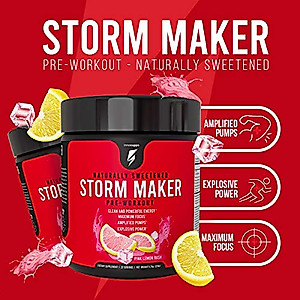 Inno Supps Storm Maker Pre Workout - Long Lasting Energy, Organic Caffeine & Yerba Mate, L-Citruline, Ashwagandha, Spectra, No Artificial Sweeteners, Vegan, Keto Friendly (Pink Lemon Rush)