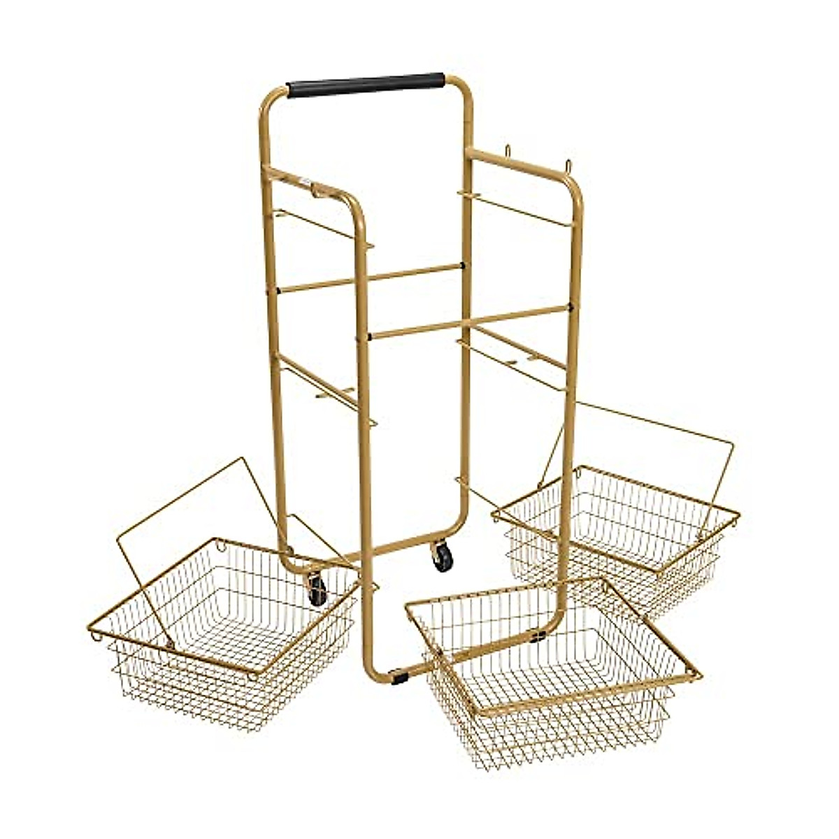 Excellerations Outdoor Storage Cart with Removable Baskets, Mobile Tip-Proof Cart, Indoor-Outdoor, Versatile and Compact Storage, Simple Assembly, Easy to Clean (Item # STORCART)