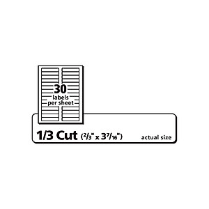AVERY AVE5366 - Permanent Self-Adhesive Laser/Inkjet File Folder Labels