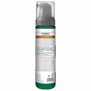 Vet's Best Flea & Tick Waterless Bath Foam for Dogs - Flea-Killing Dry Shampoo for Dogs - Plant-Based Ingredients - Certified Natural Oils - 8 oz
