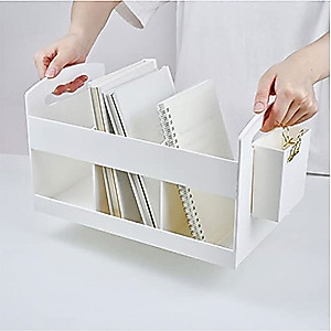 Bookends Plastic Book Bookends Bookshelf 3-Layer Anti-Moving Bookend Student Desktop Bookshelf Office File Storage Rack Book End Desk Organiser
