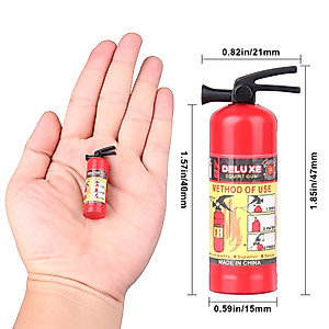 CrazyHobby RC Decoration Fire Extinguisher with Sticker for 1/10 Scale RC Rock Crawler Traxxas TRX4 Axial SCX10 & SCX10 II Redcat Gen7 Gen 8 RC Car Truck Parts
