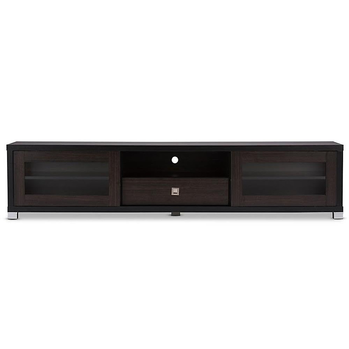 Baxton Studio Beasley 5-Shelf Wood TV Stand, Dark Brown (118-6481-HiT)