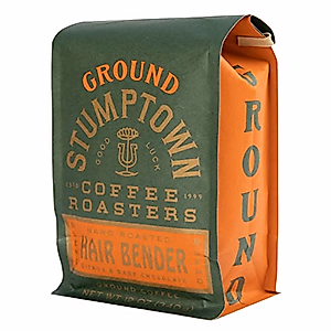 Stumptown Coffee Roasters, Medium Roast Ground Coffee - Hair Bender 12 Ounce Bag, Flavor Notes of Citrus and Dark Chocolate
