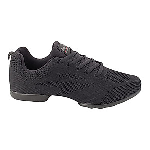 Men's Women's Dance Sneaker Practice Sheos - Very Fine Dance Shoes - VFSN020 Black Split-Sole (us_Footwear_Size_System, Adult, Women, Numeric, Medium, Numeric_12)