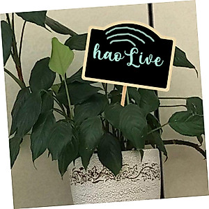 Ciieeo 20pcs Wood Chalkboard Signs Mini Message Board Signs Mini Message Sign Blackboard Garden Stakes Mini Chalk Sign Mini Chalkboard Black Board Garden Makers Bamboo Wedding Wood Pile