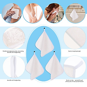 WLLHYF Exfoliang Face and Body Wash Cloths Towel Soft Weave Bath Cloth, 5 Pack Exfoliating Washcloths Dual-Sided Soft-Weave Bath Cloth Towel for Body Shower for Men and Women