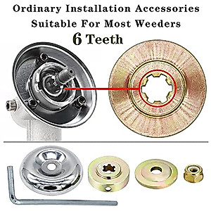 CZS 2 Kind of Lawnmower Blade Adapter Kit, Gardening Machine Brush Blade Adapter Attachment Maintenance Kit for String and Universal Trimmers Brush Cutter