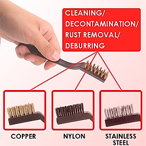 MVOTAOYA AUTO PRO DIY Detailing Brush Set for Cleaning Engine, Wheel, Interior, Air Vent, Emblem, Car, Motorcycle,with 6pcs Detail Brushes,3pcs Wire Brush,2 pcs Automotive Air Conditioner Brush