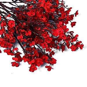 Blue Flowers 6 Bundle Babys Breath Artificial Flowers for Decoration Babies Breath Bouquets Fake Flowers Silk Flowers Gypsophila for Christmas Centerpiece Arrangement Home Wedding Party Garden Decor