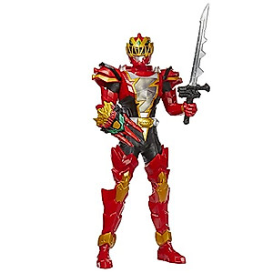 Power Rangers Dino Fury Spiral Strike Red Ranger, 12-inch Action Figures, Electronic Spinning and Light FX, Toys for 4 Year Old Boys and Girls and Up