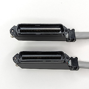 ICC 5 Feet Cat3 Male to Male Telco Cable Assembly in 25 Pair Gray 24AWG AMP with 90 Degree Amphenol Centronics 50 (CN50) Type Connector for Voice and Low Data PBX Applications