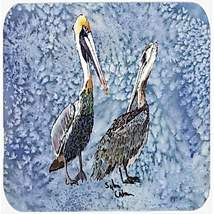 Caroline's Treasures 8409LCB Pelican Glass Cutting Board Large Decorative Tempered Glass Kitchen Cutting and Serving Board Large Size Chopping Board