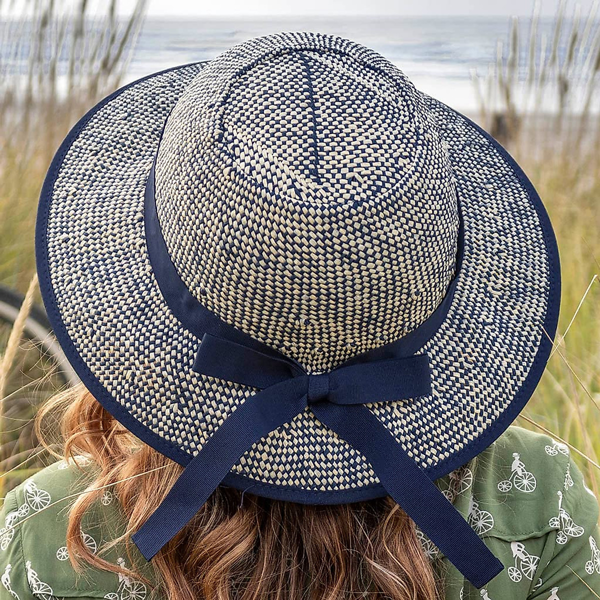 Straw Hat Bike Helmet Shibori Blue Cover Only (Shibori Blue, M - US Small)