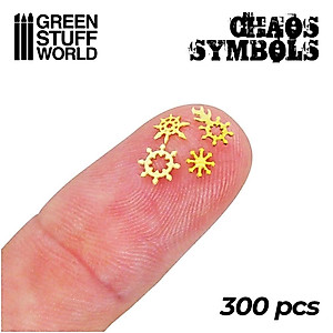 Greenstuff World Brass Chaos Rune & Symbol Set for Hobby Material GSWD-2110