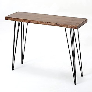 Christopher Knight Home Chana Industrial Faux Live Edge Rectangular Bar Table, Natural / Black