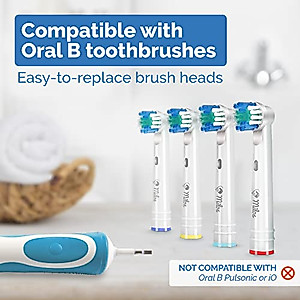 Milos Electric Toothbrush Heads - 4 Pack, Professional Toothbrush Replacement Heads, Compatible with Oral-B Toothbrushes