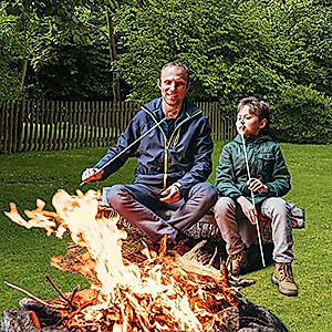 BLUE TOP Bamboo Marshmallow Grilling Sticks Smores Skewers 19.7 Inch 5mm Thick 60 PCS Extra Long Heavy DutyWooden Skewer BBQ Hot Dog Skewer,Great for Camping,Parties,Weddings and Plant Stakes.