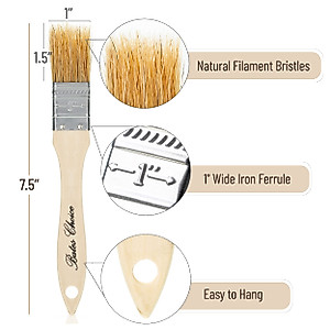 Bates- Chip Paint Brushes, 1 Inch, 96 Pack, Chip Brush, Brushes for Painting, Paint Brushes, Stain Brushes for Wood, Natural Bristle Paint Brush, 1 Inch Paint Brush, Chip Paint Brushes for Paint