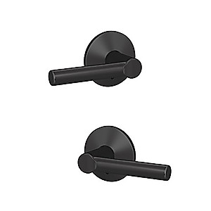 Schlage Custom FC172 BRW 622 KIN Broadway Non-Turning Lever with Kinsler Trim, Matte Black