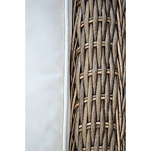 Tortuga Outdoor Rio Vista 6 Piece Sofa Patio Furniture Set, Brown and Beige